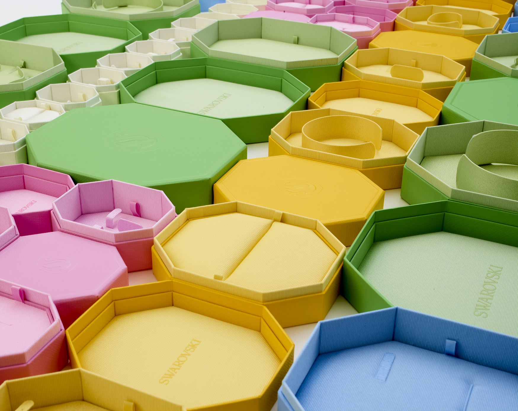 Swarovski Coloured Octagonal Boxes Group - GPA Global